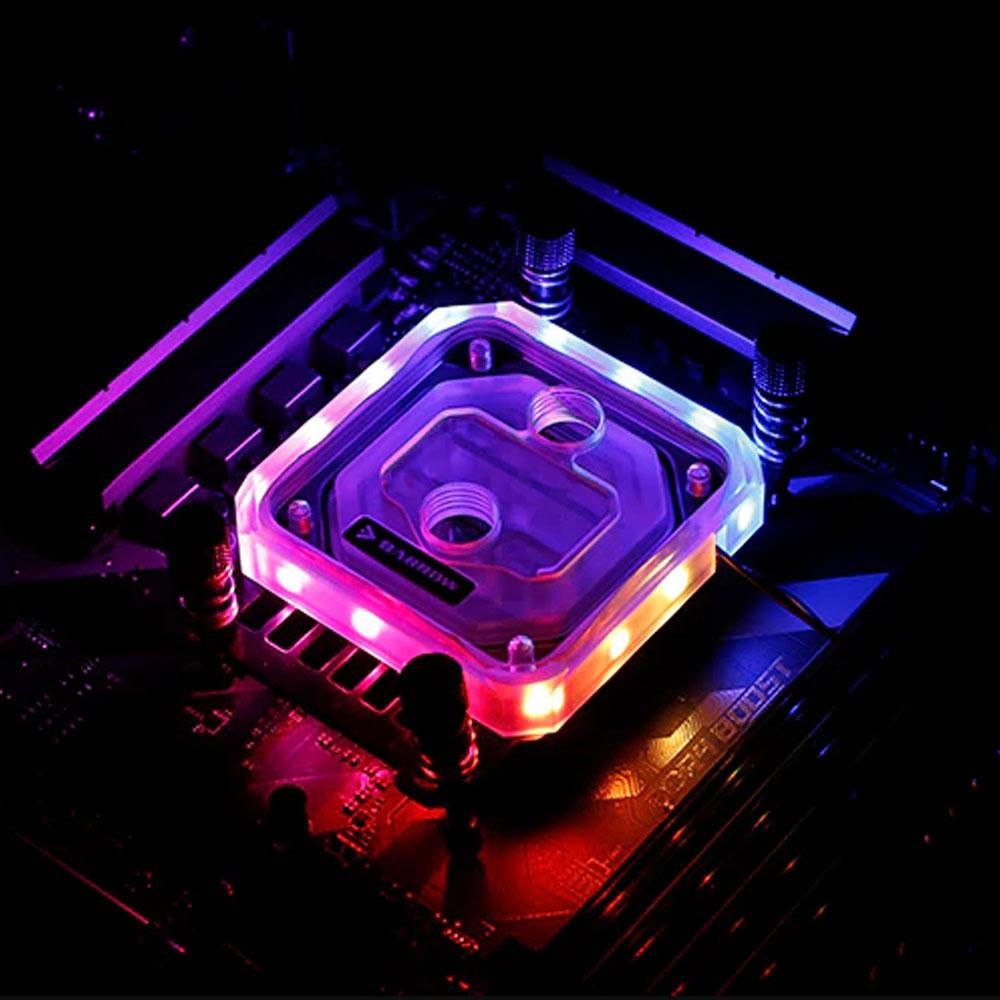 CPU Block AMD Barrow RGB AM4 - AM5 para Water Cooler Custom - Power UP ...