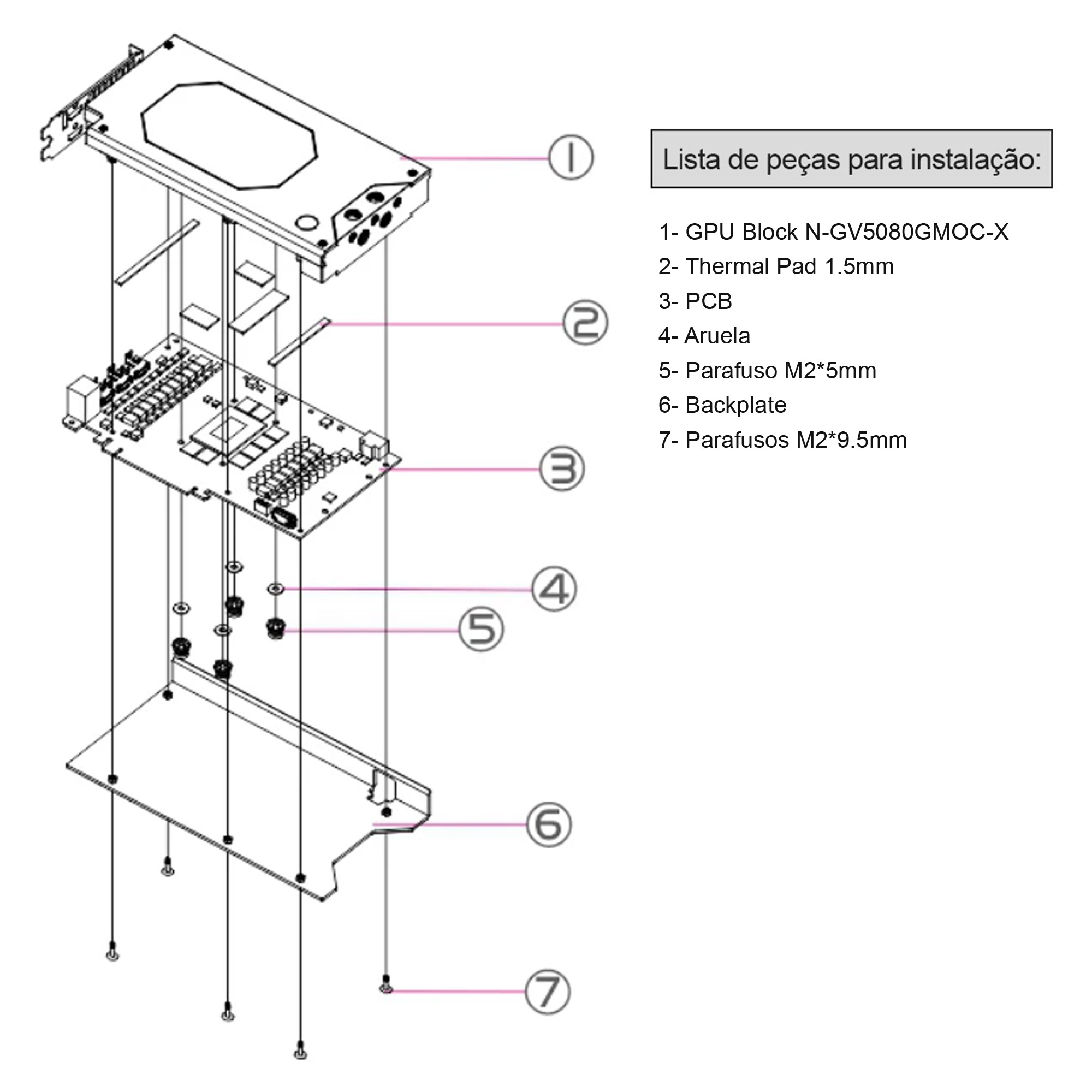 GPU Block Gigabyte RTX 5080 Gamming OC Bykski ARGB - Power UP Water ...