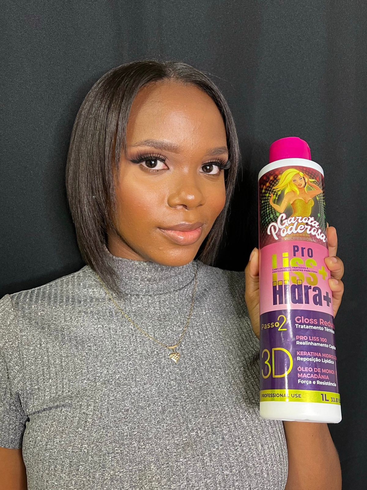 Proliss Garota Poderosa Kit Litro + Creme de Tratamento Banho 3D Kg - Tônico Poderoso Nanovin A