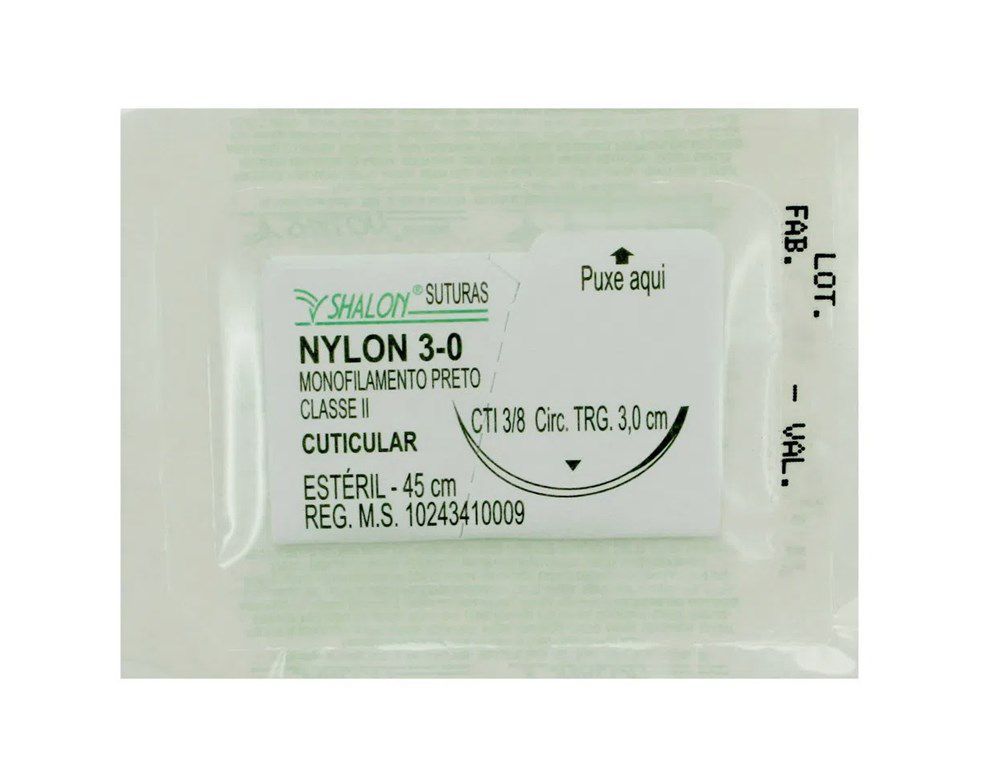 Fio Nylon 3-0 C/Ag.3 Cti Cx c/24 un - Shalon - Loja.EniFar