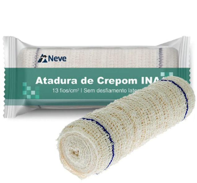 Atadura 10Cm X 1,8m Crepom Pct com 12 unid INA - Neve - Loja.EniFar
