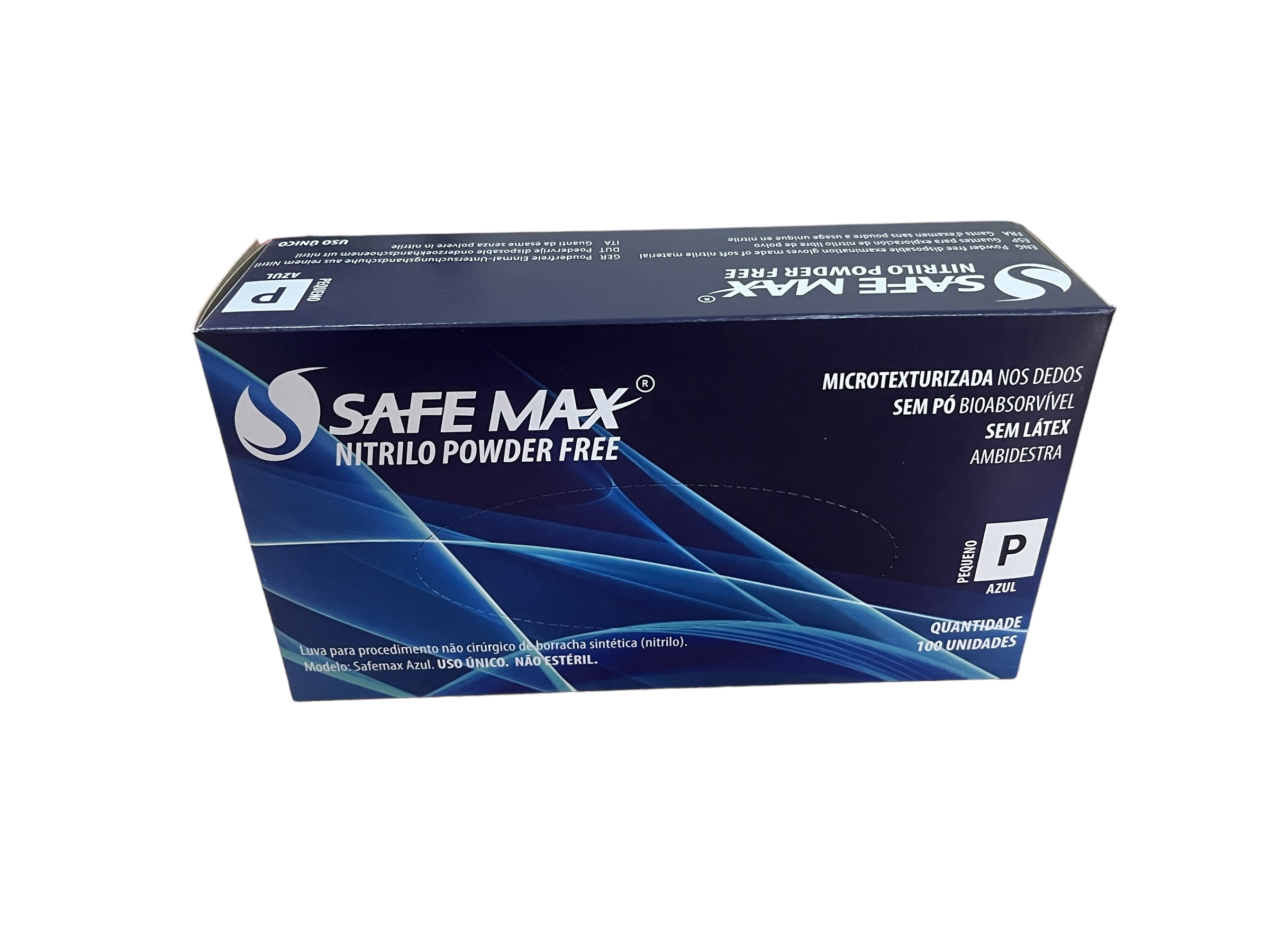 Luva P Nitrilica Sem Po Azul - Safemax - Loja.EniFar