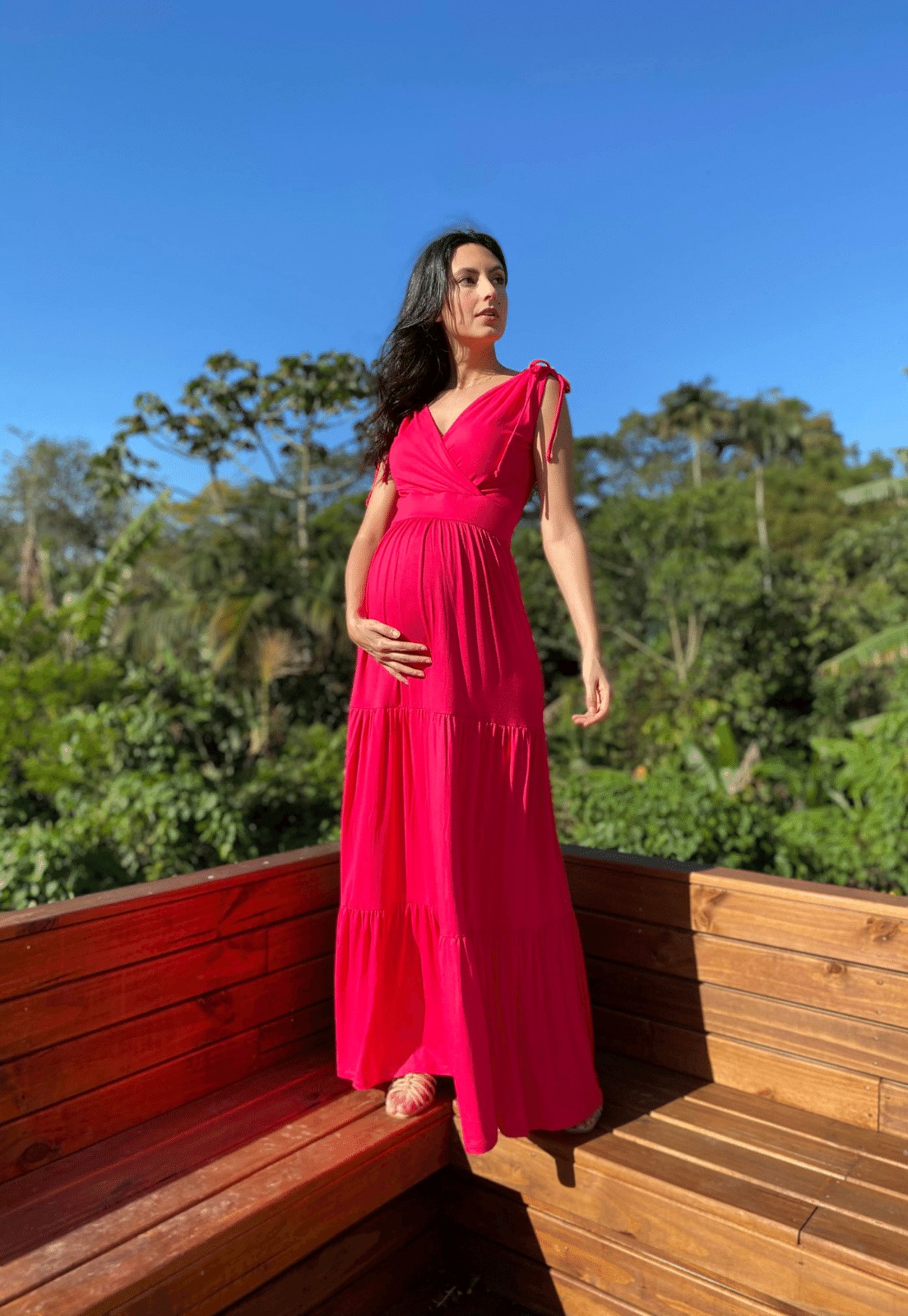 Vestido Gestante Amamentação Bella Rosa - Whyalla | Moda Gestante e ...