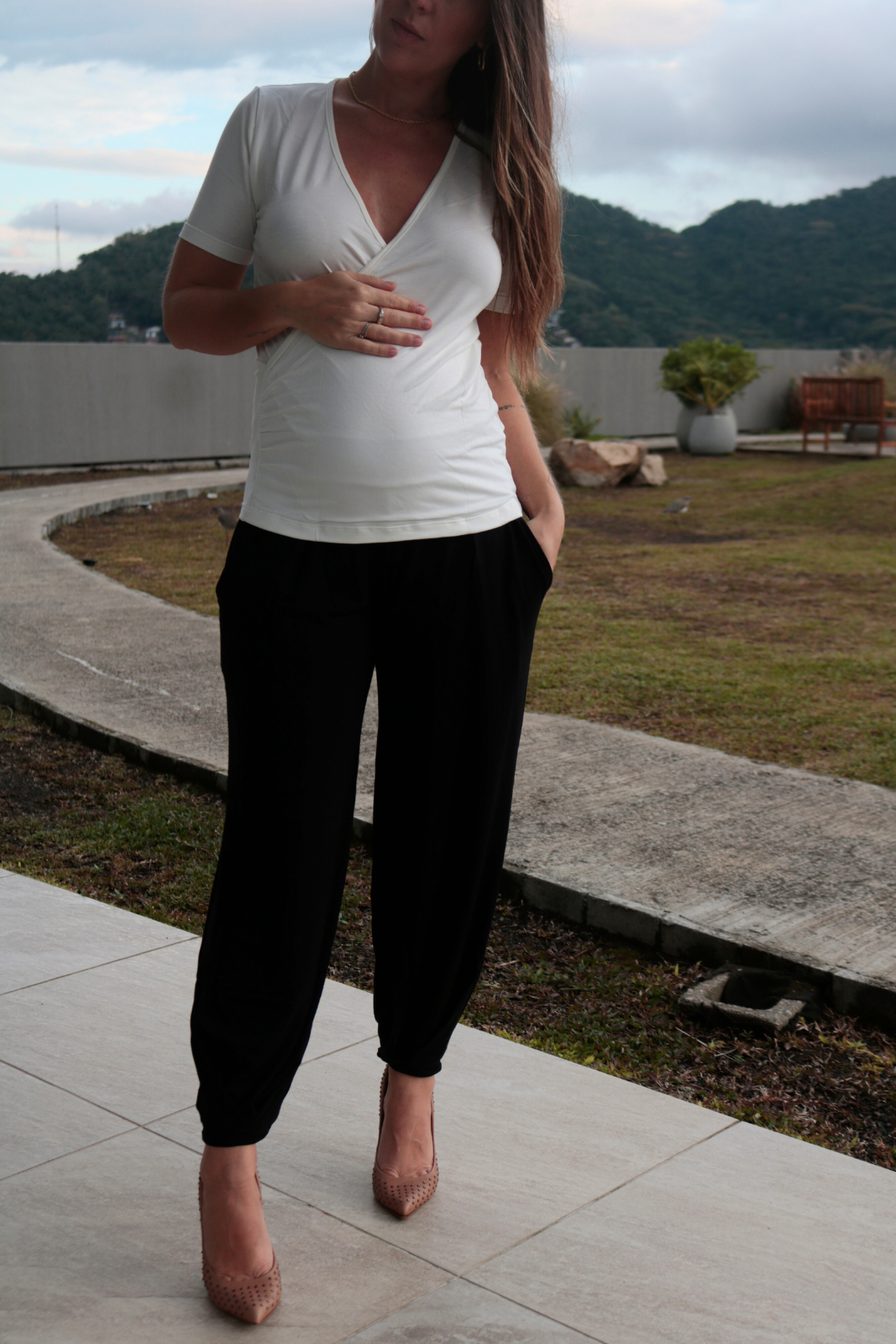Calça Gestante Jasmin Preto - Whyalla | Moda Gestante e Moda Feminina