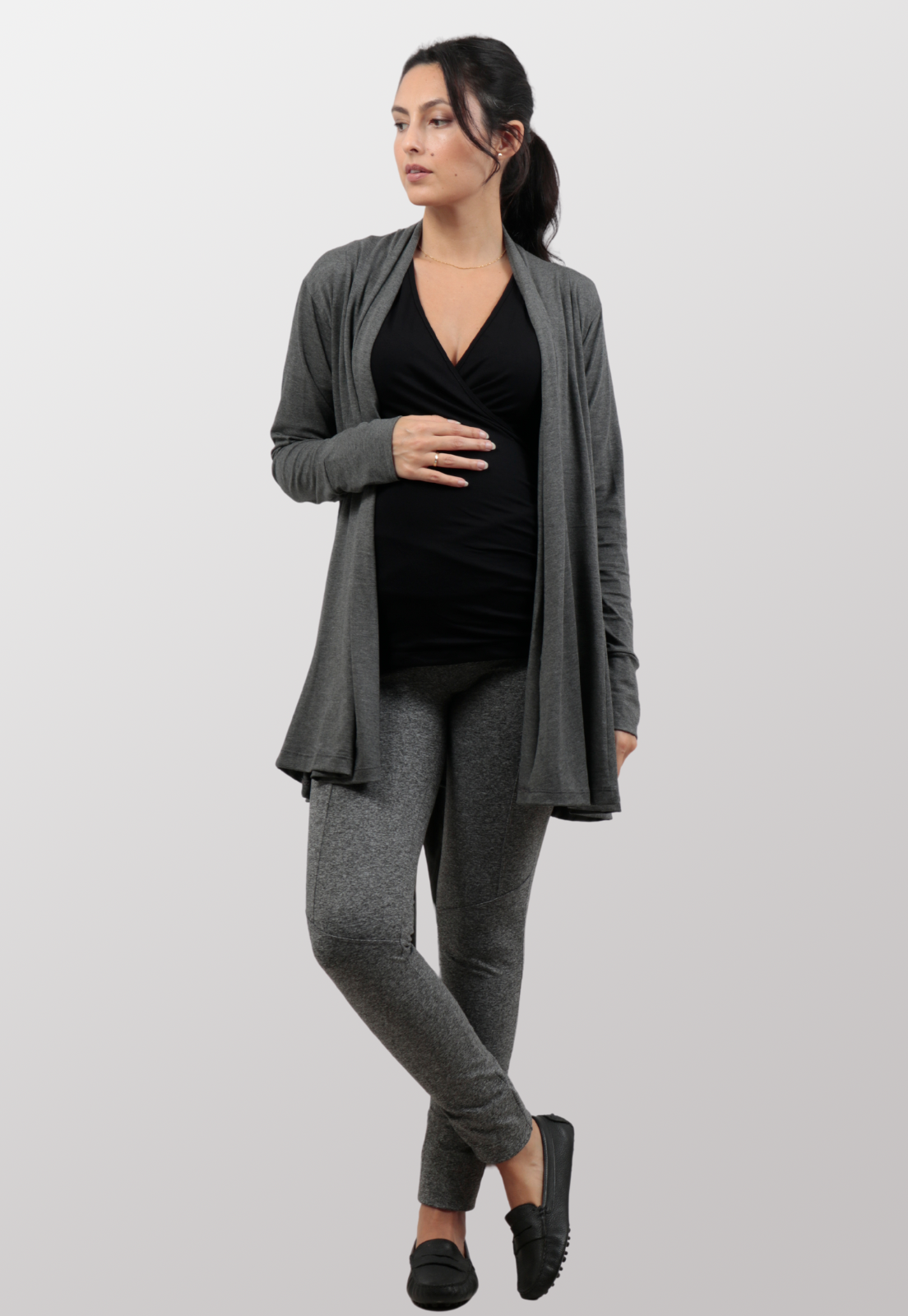 Calça Gestante Montaria Termica Cinza - Whyalla | Moda Gestante e Moda ...