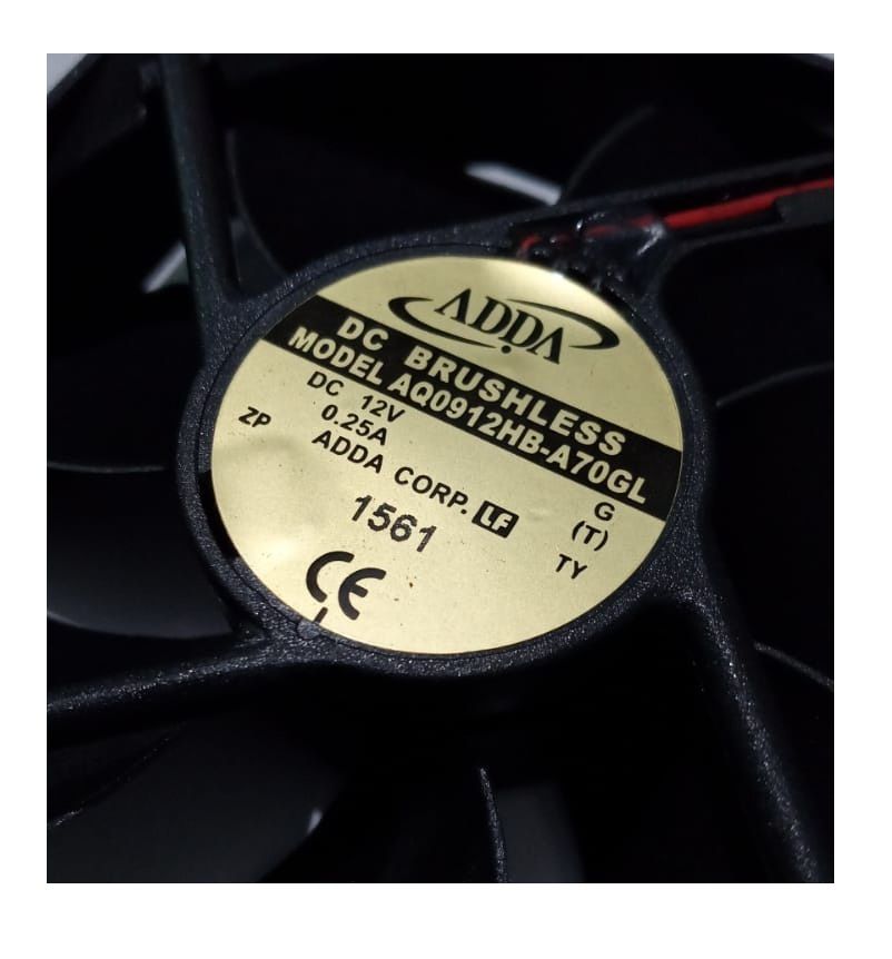 Cooler 92X92X25 12V ROLAMENTO 0.25 AMP 2900RPM - 52.5 CFM 35,0 DB(A) - BERFLO AQ0912HBA70 - Jel ...