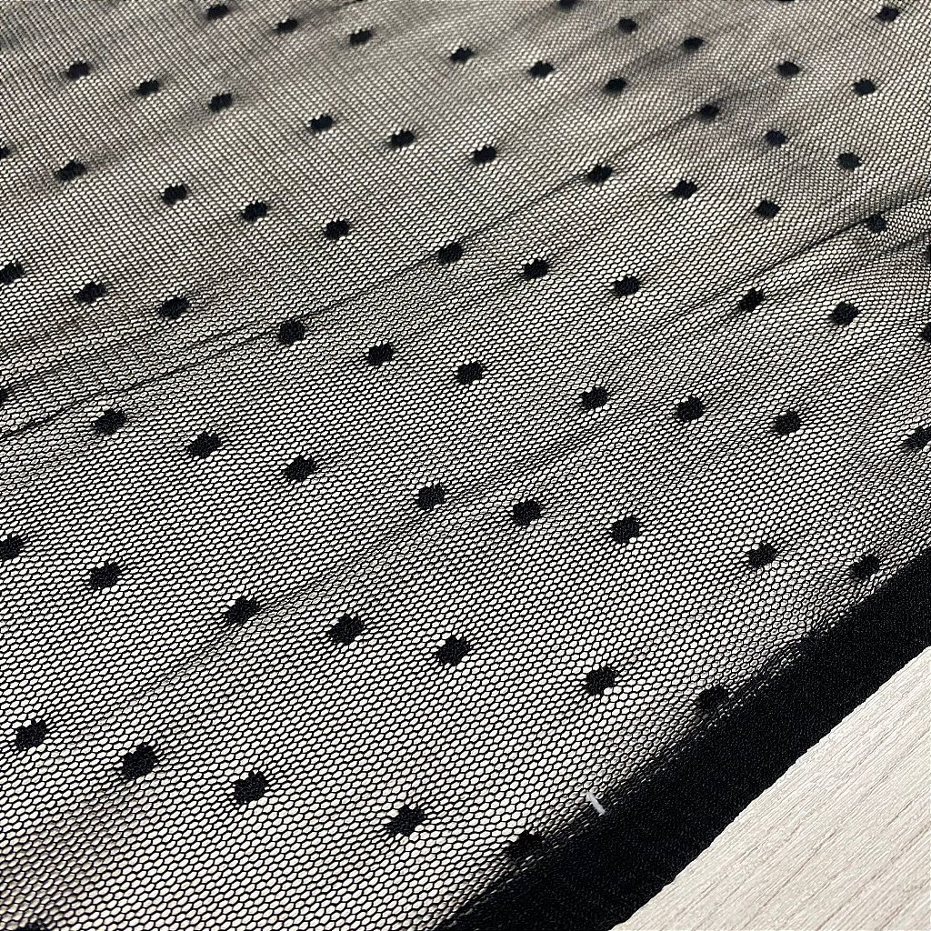 Tule Petit Poá Preto - A Catarinense Tecidos | Entrega rápida para todo ...