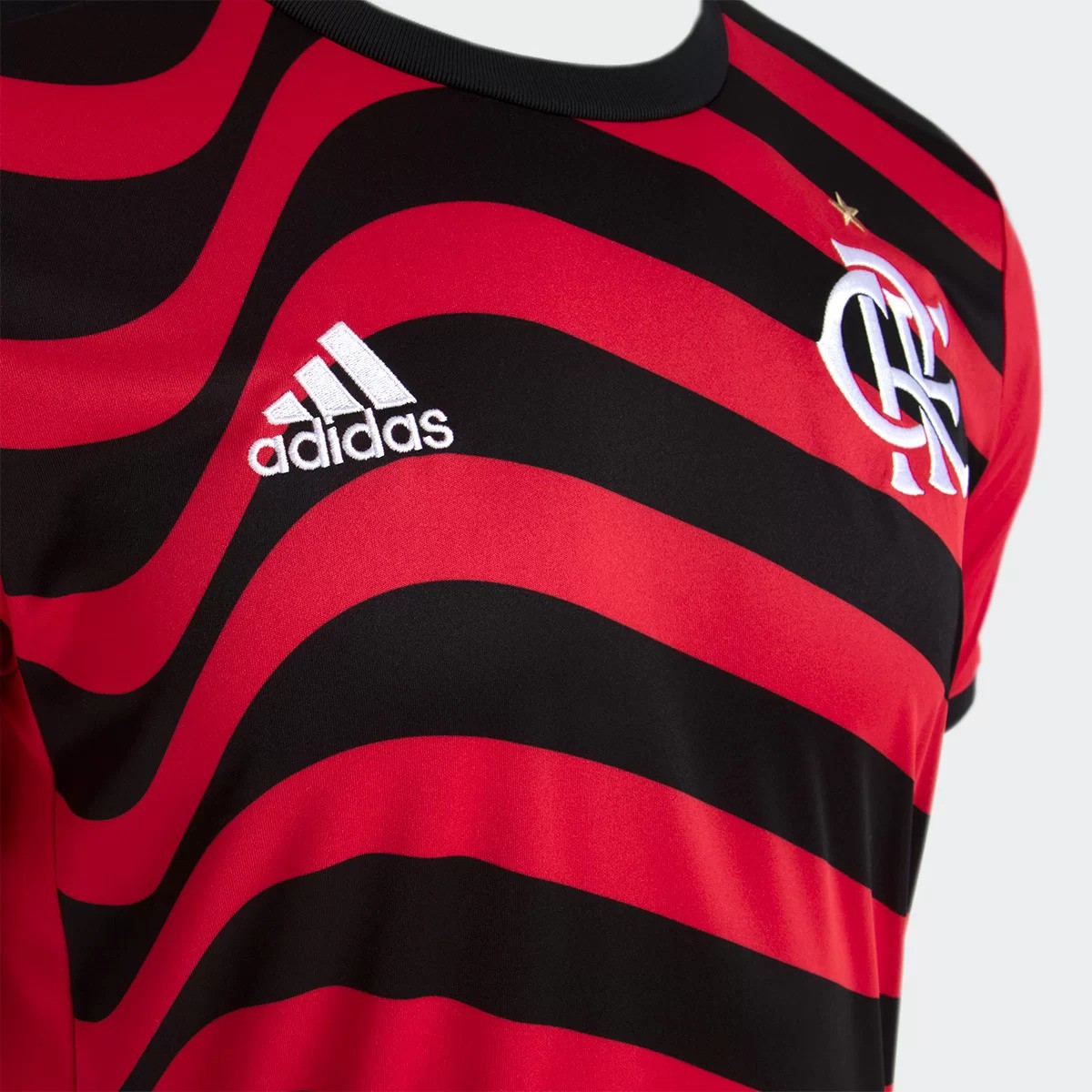 Camisa Flamengo III 22/23 s/nº Torcedor Adidas Masculina - Vermelho+Pr - Carreiros Sports