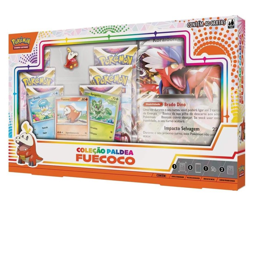 Pokemon Coleção cartas Paldea FUECOCO 40 Cartas - Detalhes Magazine ...