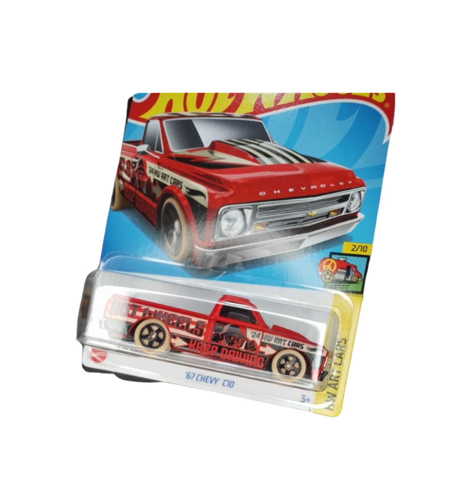 Hot Wheels Mini Carro Escala 1:64 Camionete Chevy C10 Arts Cars ...