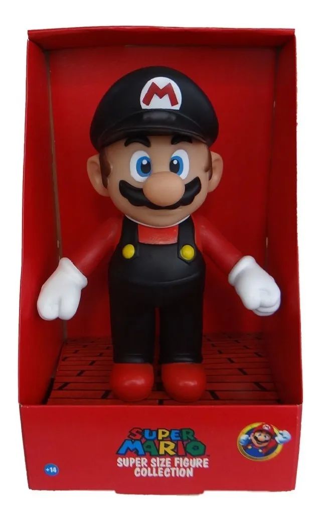 Boneco Mario Preto 23cm Action Figure Original Super Mario - Zapach ...