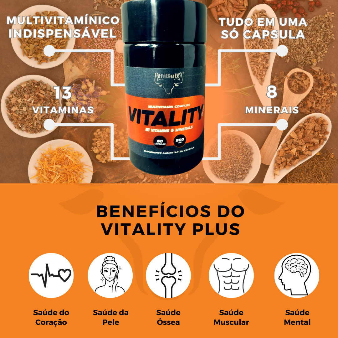 Multivitamínico VITALITY PLUS Hibull - Gaia Seven Suplementos