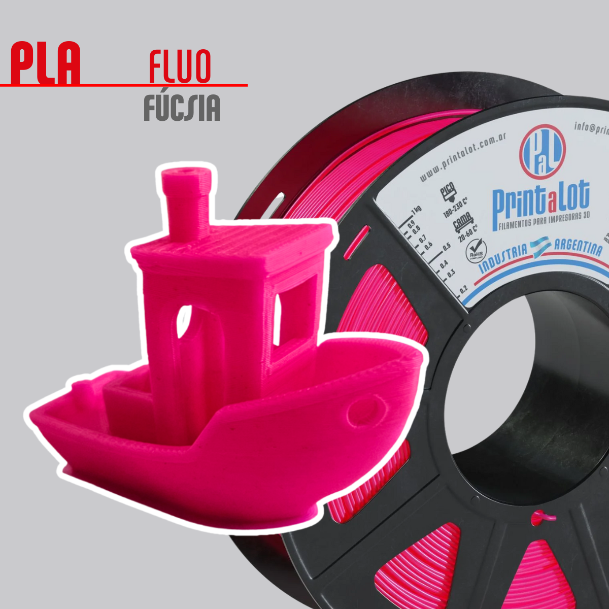 Filamento PLA Fluo Fúcsia 1,75mm 1Kg PrintaLot - PrintaLot ...