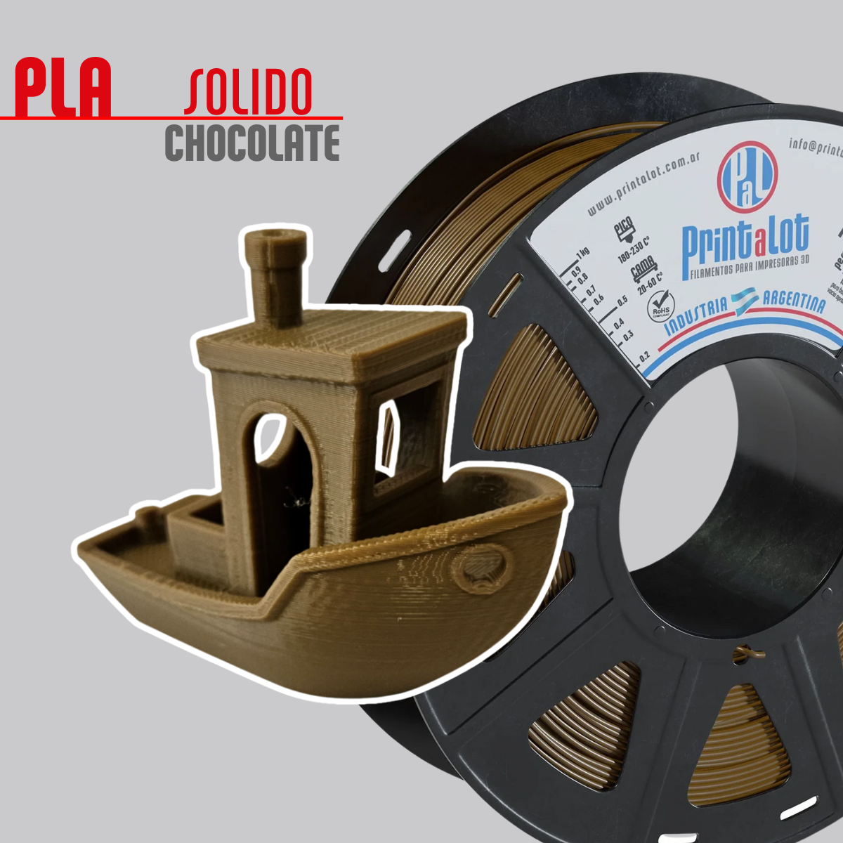 Filamento PLA Chocolate 1,75mm 1 Kg PrintaLot - PrintaLot - Fabricações ...
