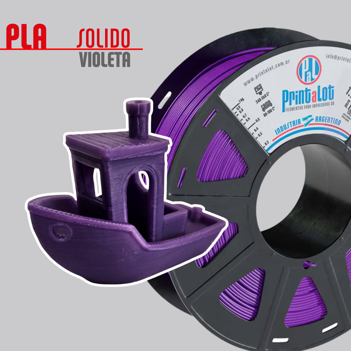 Filamento PLA Violeta 1,75mm 1Kg PrintaLot - PrintaLot - Fabricações ...
