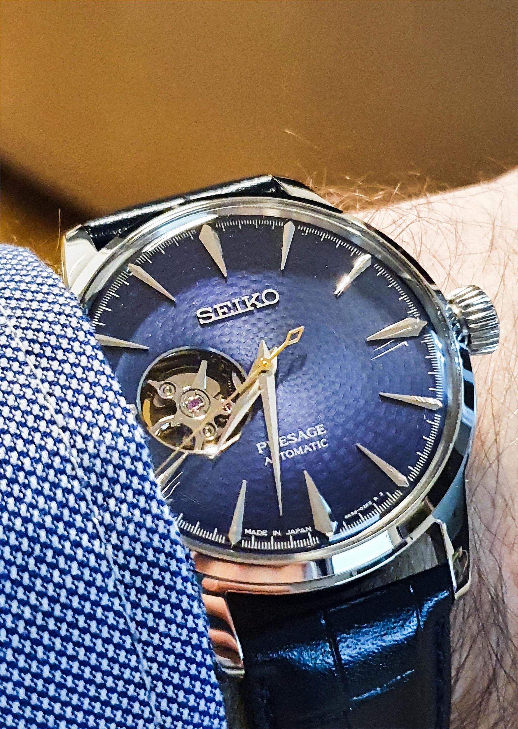 Seiko Presage SSA405 Blue Moon Open Heart 40.5mm - Relojoaria Impala ...