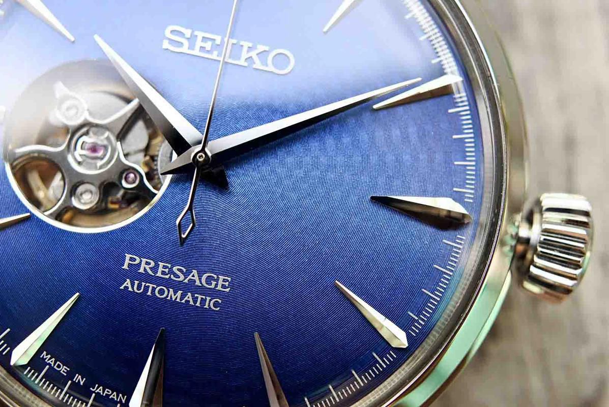 Relógio Seiko Presage Cocktail Time Blue Acapulco Open Heart SSA439J1 ...