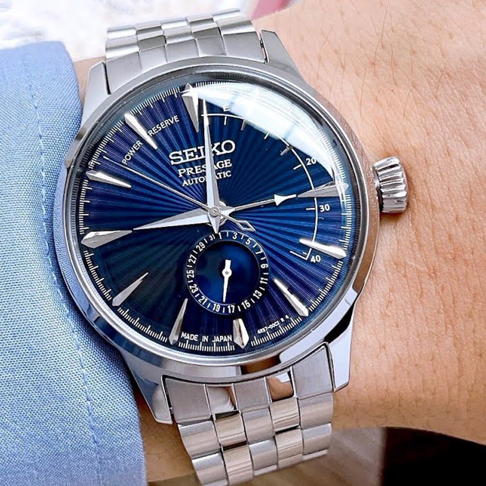 Relógio Seiko Presage Blue Moon SSA347 Automático 40.5 mm - Relojoaria ...