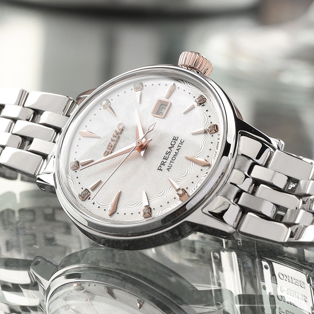 Relógio Seiko Presage Automático Cocktail Time Clover Feminino SRE009 ...