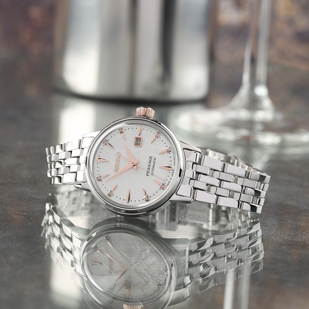 Relógio Seiko Presage Automático Cocktail Time Clover Feminino SRE009 ...