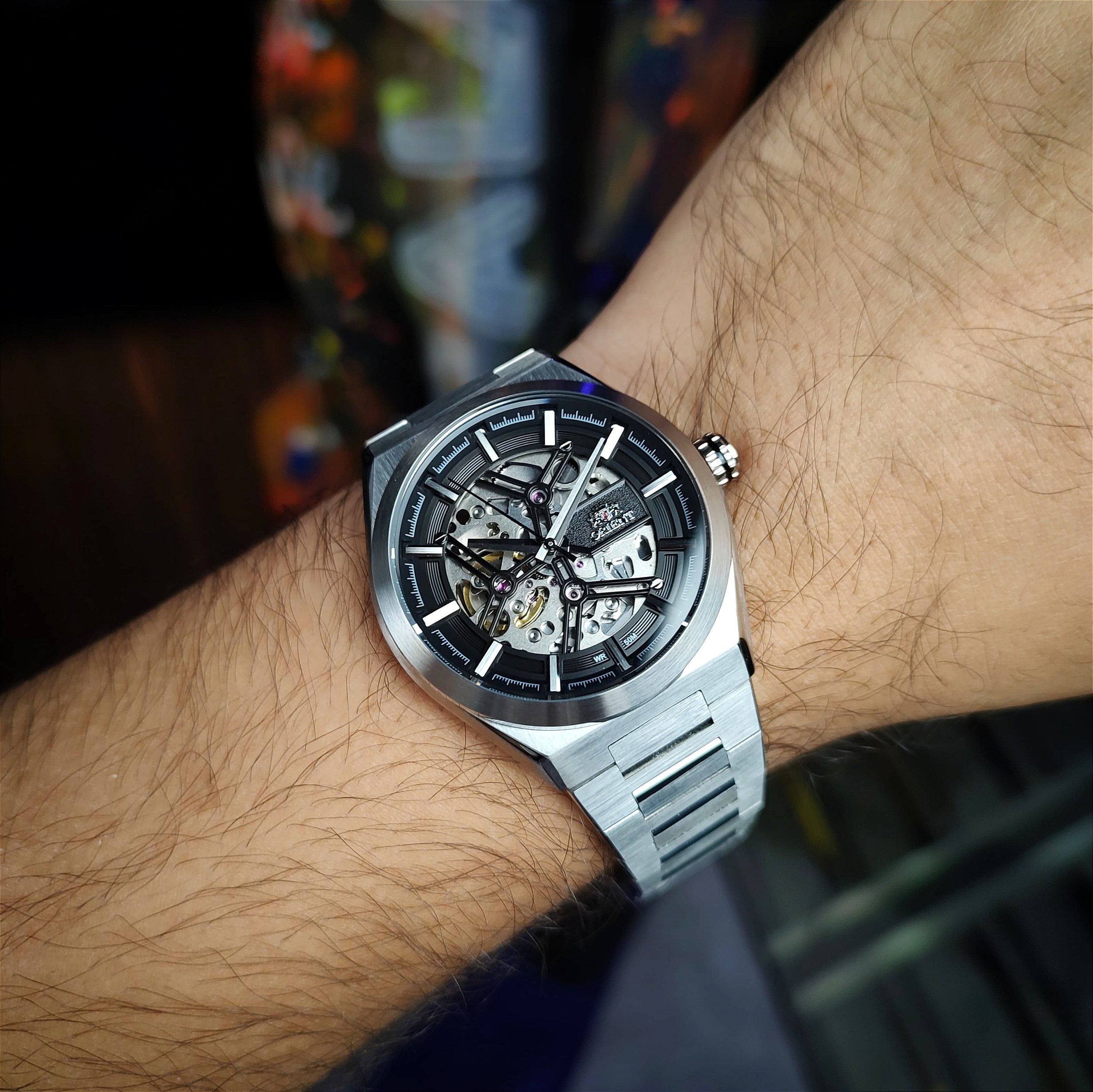 Orient Skeleton NH7SS004 G1SX Skeleton Preto/Prata - Relojoaria Impala ...