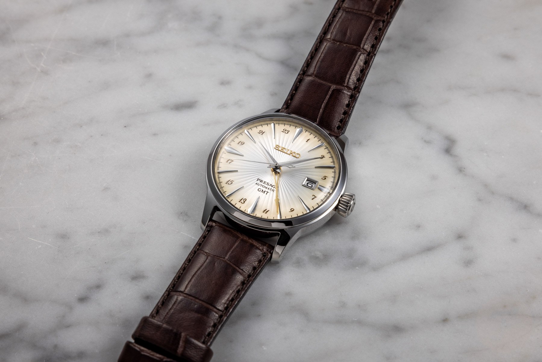 Seiko Presage SSK041 Cocktail Time GMT Automático 40.5mm - Relojoaria ...