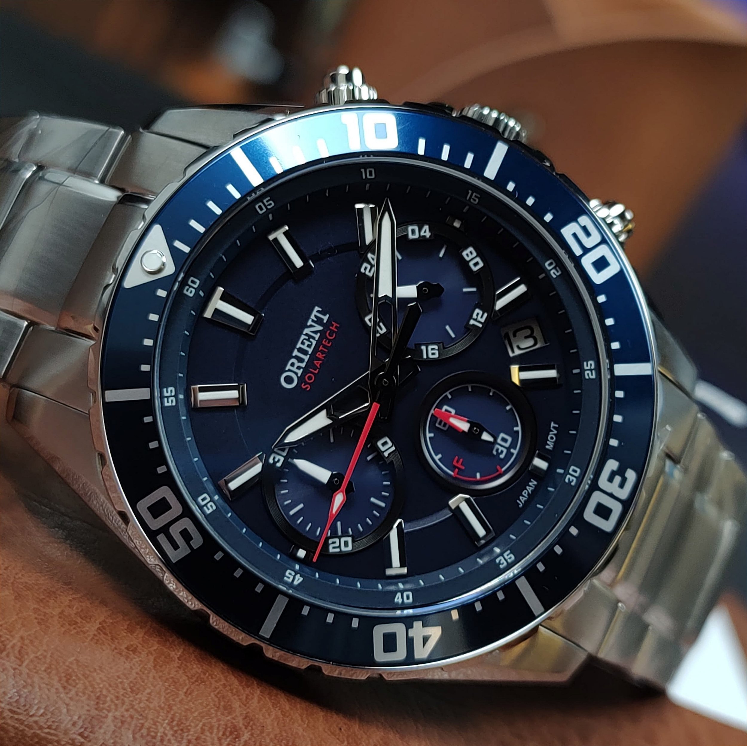 Relógio Orient Solartech Azul Cronógrafo MBSSC288 D1SX 43mm - Relojoaria Impala - Desde 1974 no ...