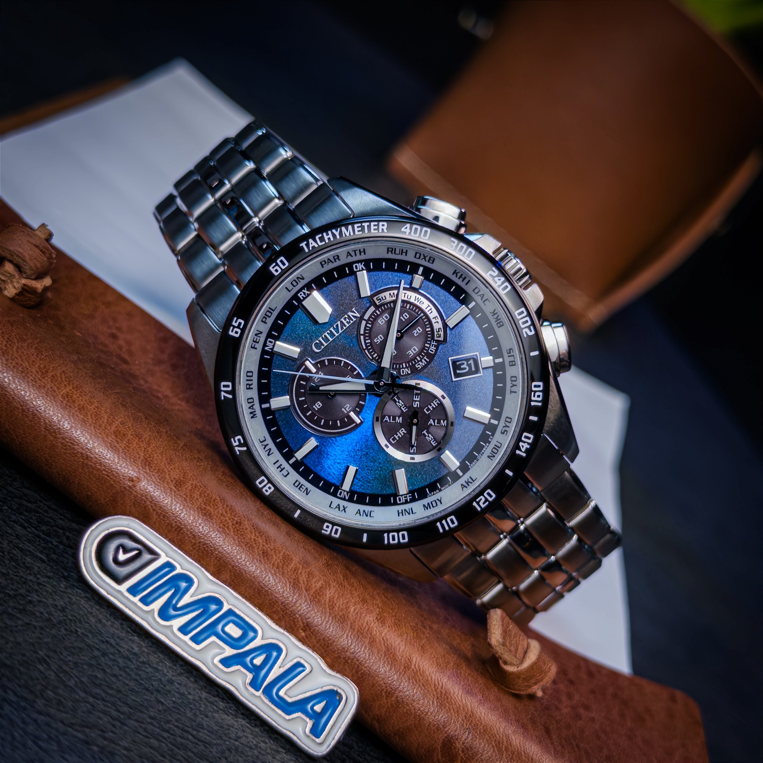 Citizen CB5874-81LN Unite with BLUE Eco-Drive Rádio Controlado ...