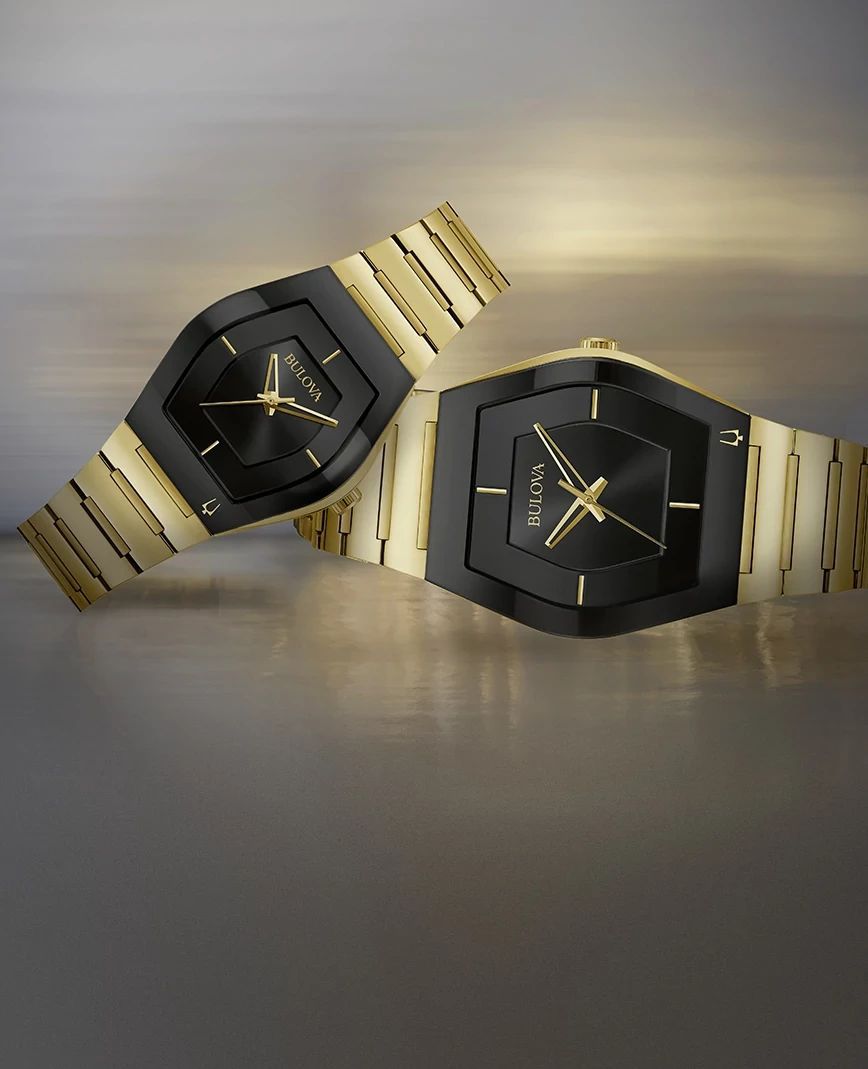 Bulova Futuro Gemini 97L164 – Relógio Feminino Dourado Moderno ...