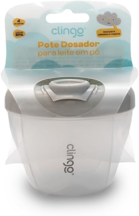 Pote Para Leite Em Pó Cinza - Clingo - Chicletinho Baby - Loja ...