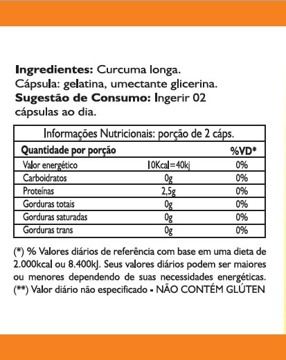 Cúrcuma Longa 120 Cápsulas - 500 mg Status Verde - Status Verde