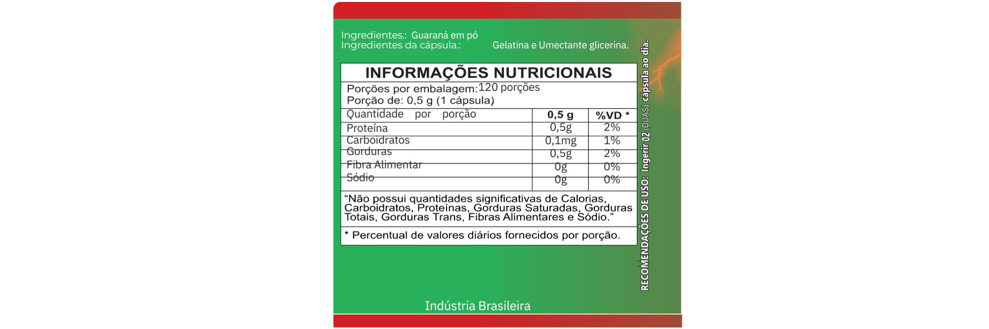 Guaraná 60 Cáps 500mg Status Verde - Status Verde