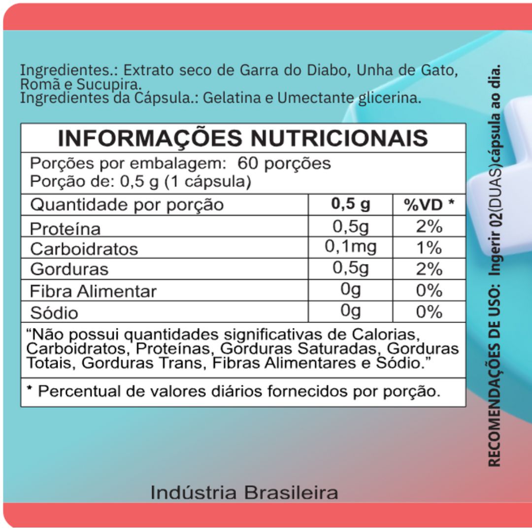 Composto Anti-Inflamatório 60 Cápsulas 500Mg Status Verde - Status Verde
