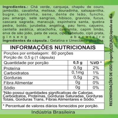 37 Ervas 60Cáps 500mg Status Verde - Status Verde