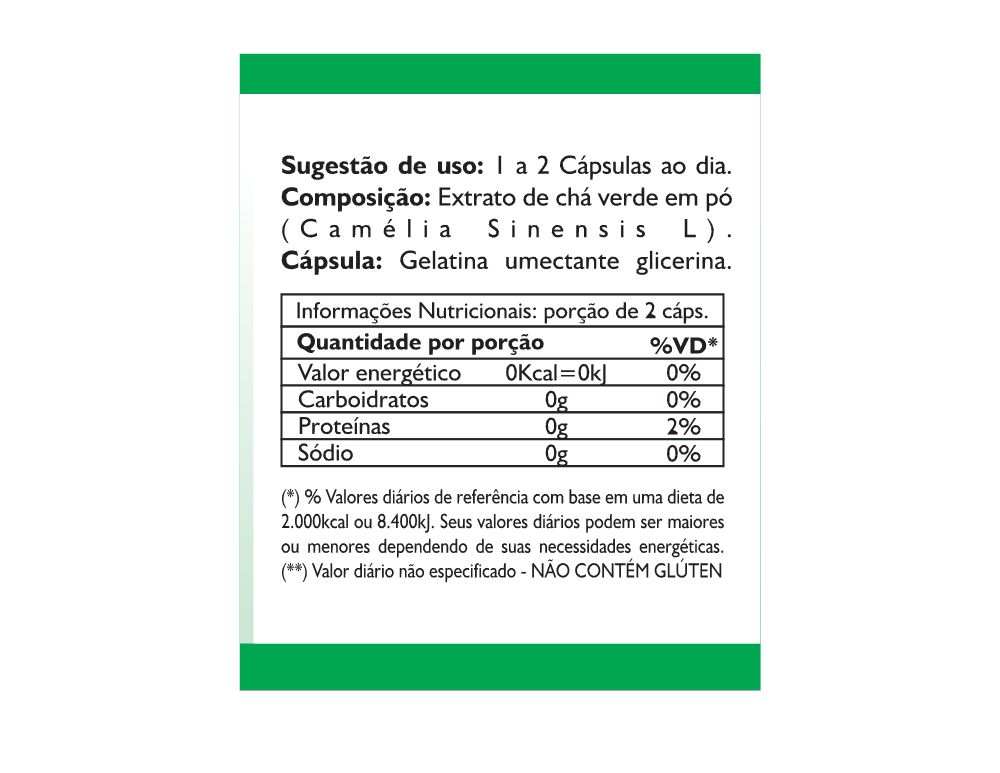Chá Verde 120Cáps 500mg Status Verde - Status Verde