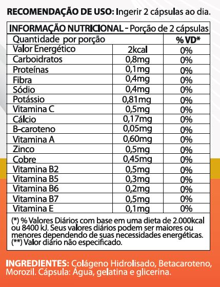 Colágeno Verão 60 Cápsulas 500mg Status Verde - Status Verde