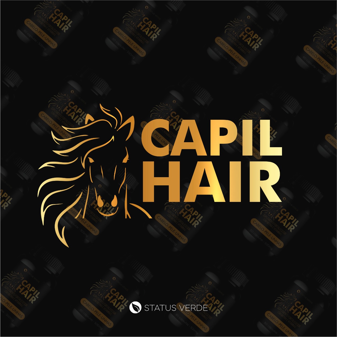 Kit 12 Capil Hair 720 Cápsulas, 500mg – Status Verde - Status Verde
