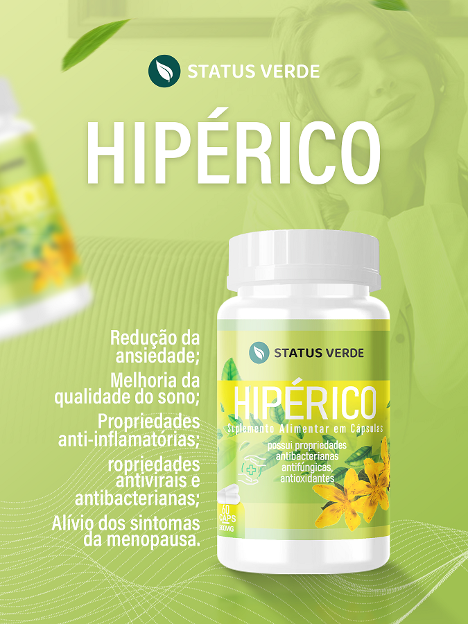 Kit 12 Hipérico 1440 Cápsulas 500mg Status Verde - Status Verde