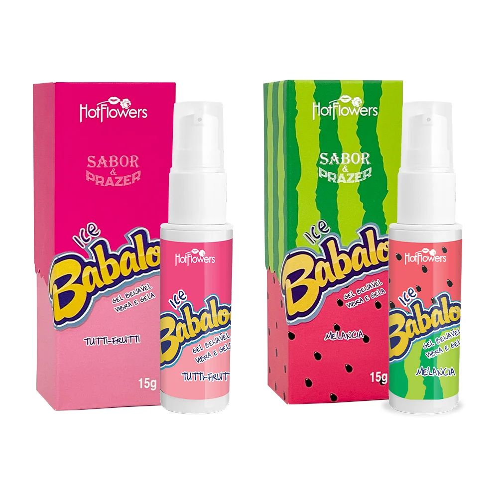 Ice Babaloo Gel MelÂncia BeijÁvel Vibra E Gela 15g Hot Flowers Distribuidora Hot Flowers