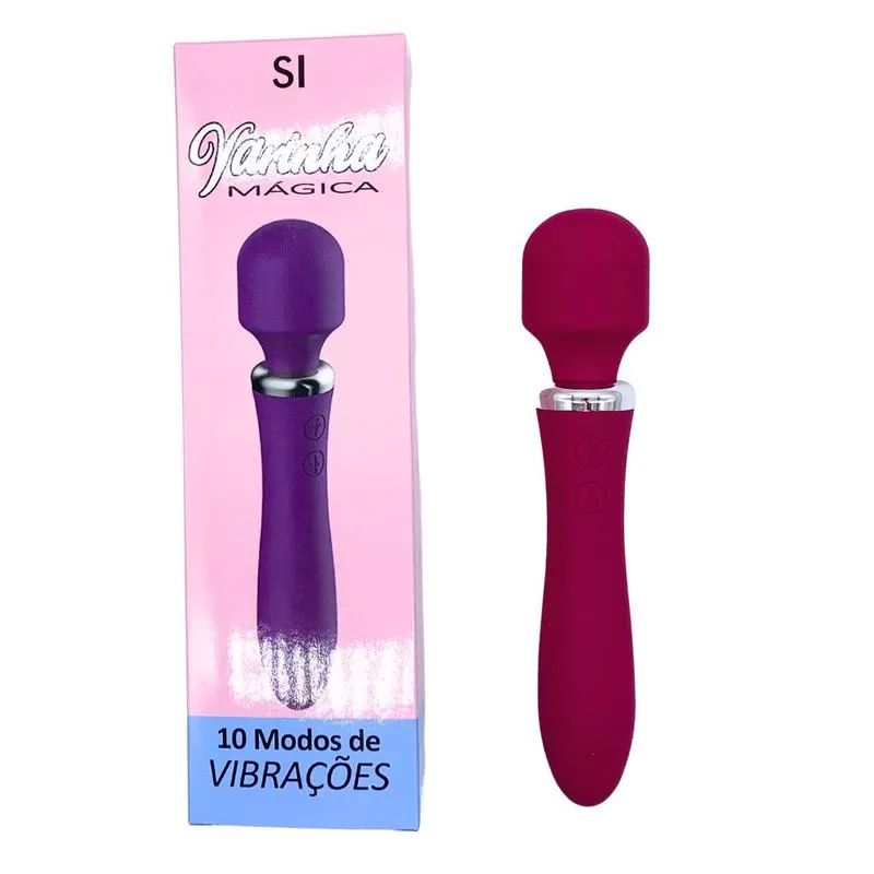 Vibrador Varinha Mágica 10 Vibrações Usb Distribuidora Hot Flowers