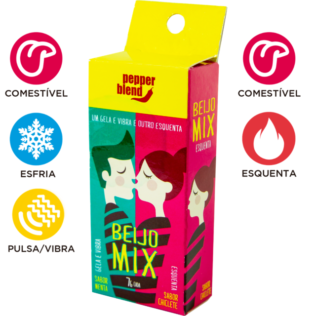 Beijo Mix 14gr - KIT 10UN - Pepper Blend - Distribuidora Hot Flowers