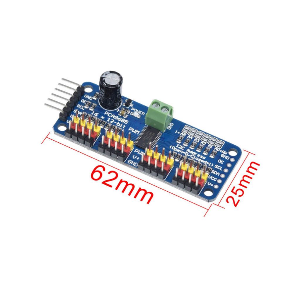Módulo para Servo Motor PWM PCA9685 16 canais I2C - Bit Maker - Arduinos, Módulos, Sensores, 3D ...