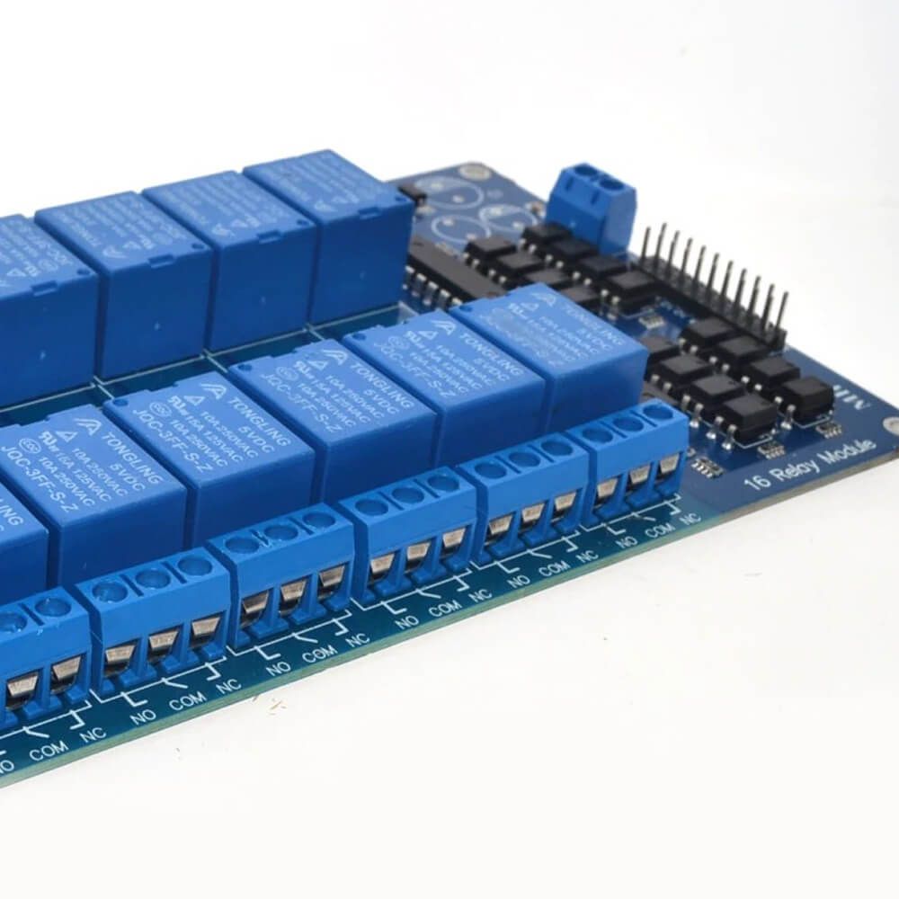 Módulo Relé 12V 10A 16 Canais com Optoacopladores - Bit Maker ...