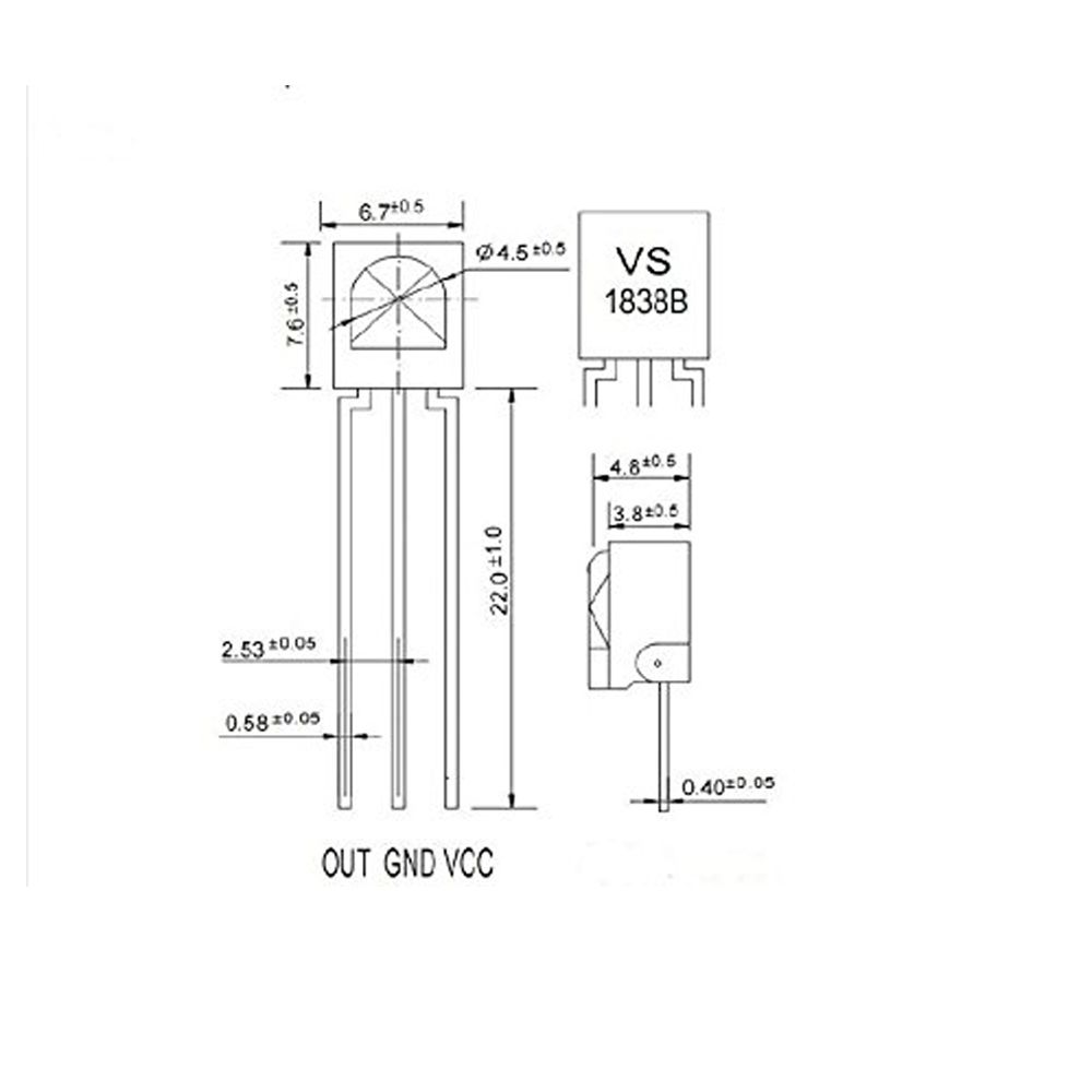 Receptor Infravermelho Universal VS1838B - Bit Maker - Arduino ...