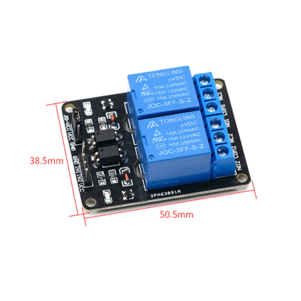Módulo Relé 3V - 5V 2 Canais - Bit Maker - Arduinos, Módulos, Sensores ...