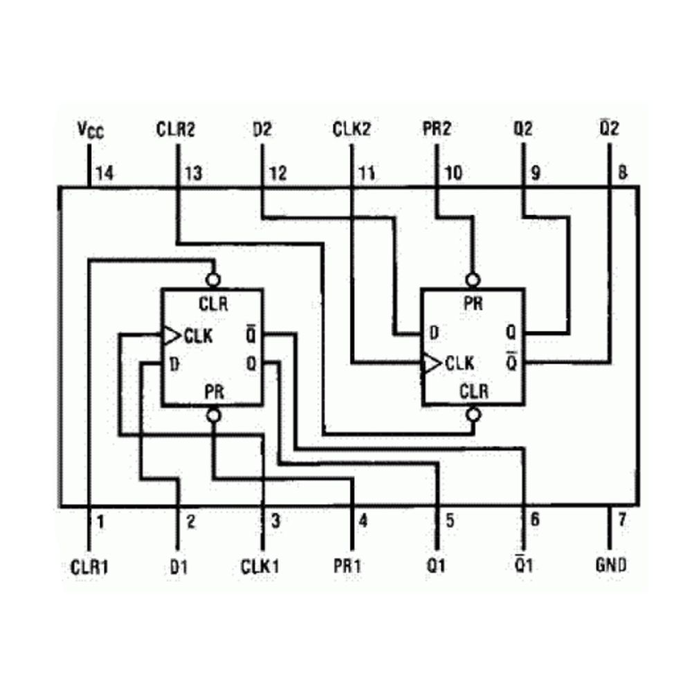 CI 74HC174 Flip-flop Dual D - Bit Maker - Arduinos, Módulos, Sensores, 3D e Robótica.