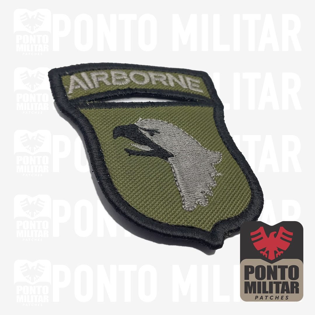 Escudo Airbone Águia Patch Bordado - Ponto Militar - Patches Militares ...