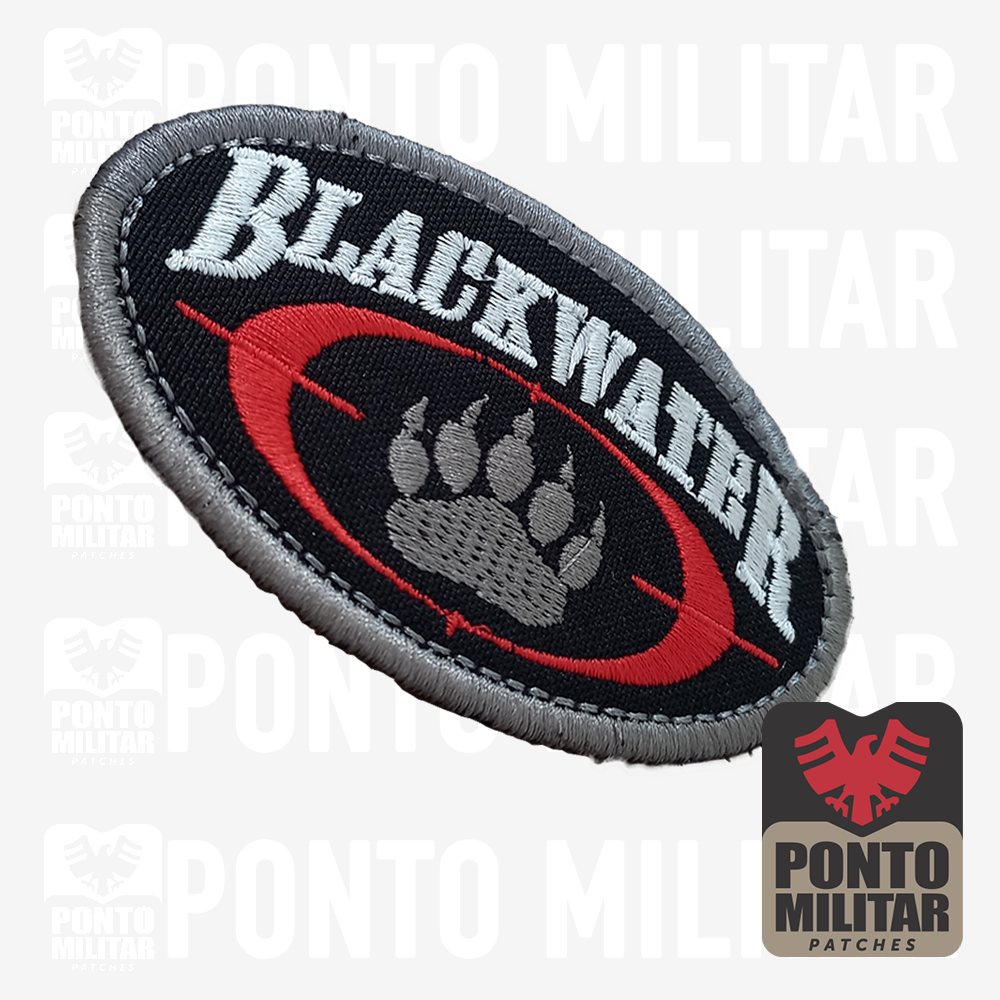 Black Water Tigre Emblema Patch Bordado - Patches Militares ...