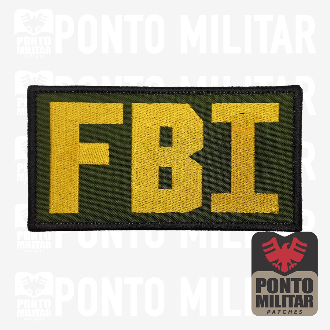 Emblema FBI Patch Bordado Costas 16x8,5cm - Ponto Militar - Patches ...