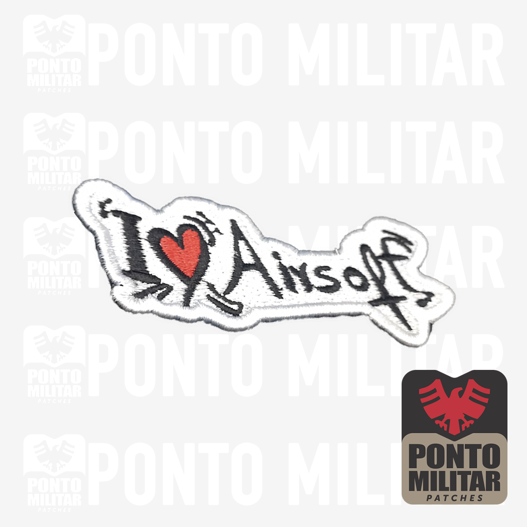 Eu Amo Airsoft - I Love Airsoft Patch Bordado - Ponto Militar - Patches ...
